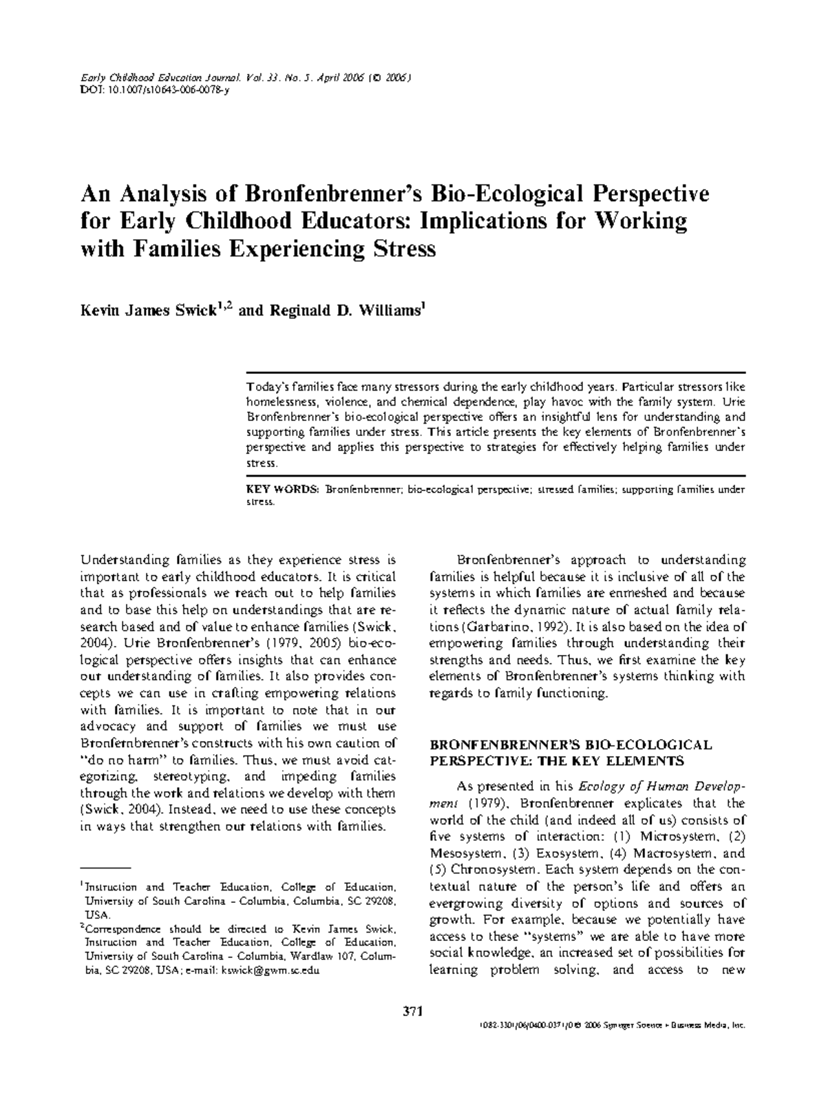 Bio-ecological Approach - An Analysis of Bronfenbrenner’s Bio ...