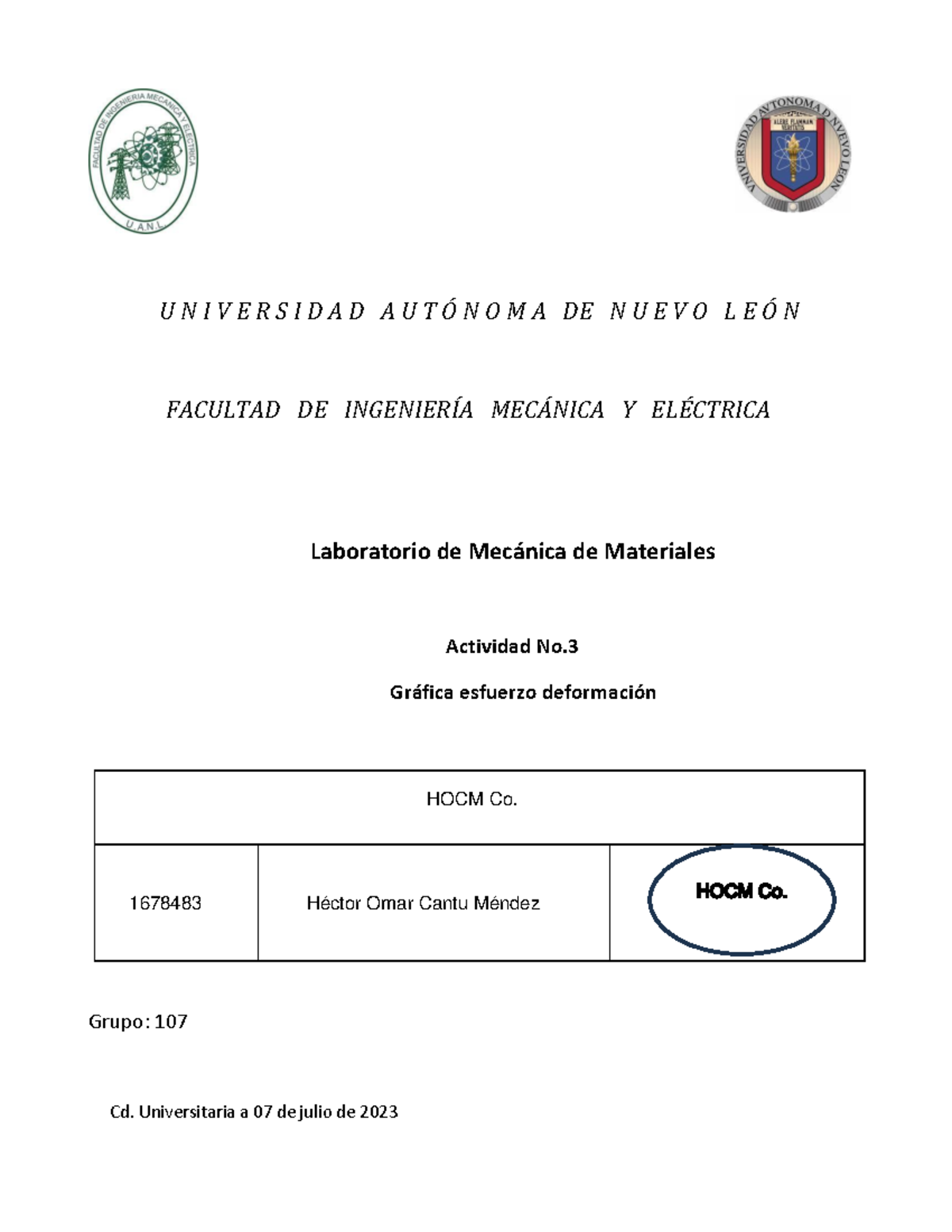 Actividad 3 Mec de Materiales 16784843 - U N I V E R S I D A D A U T Ó ...