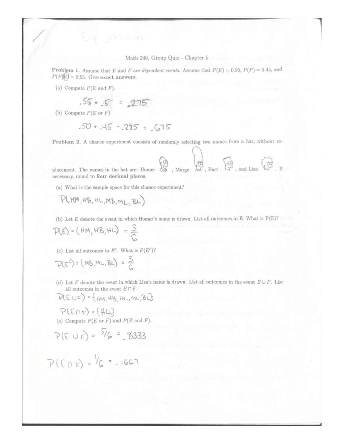 Math 246, Group Quiz - Chapter 5 - MATH246 - Studocu