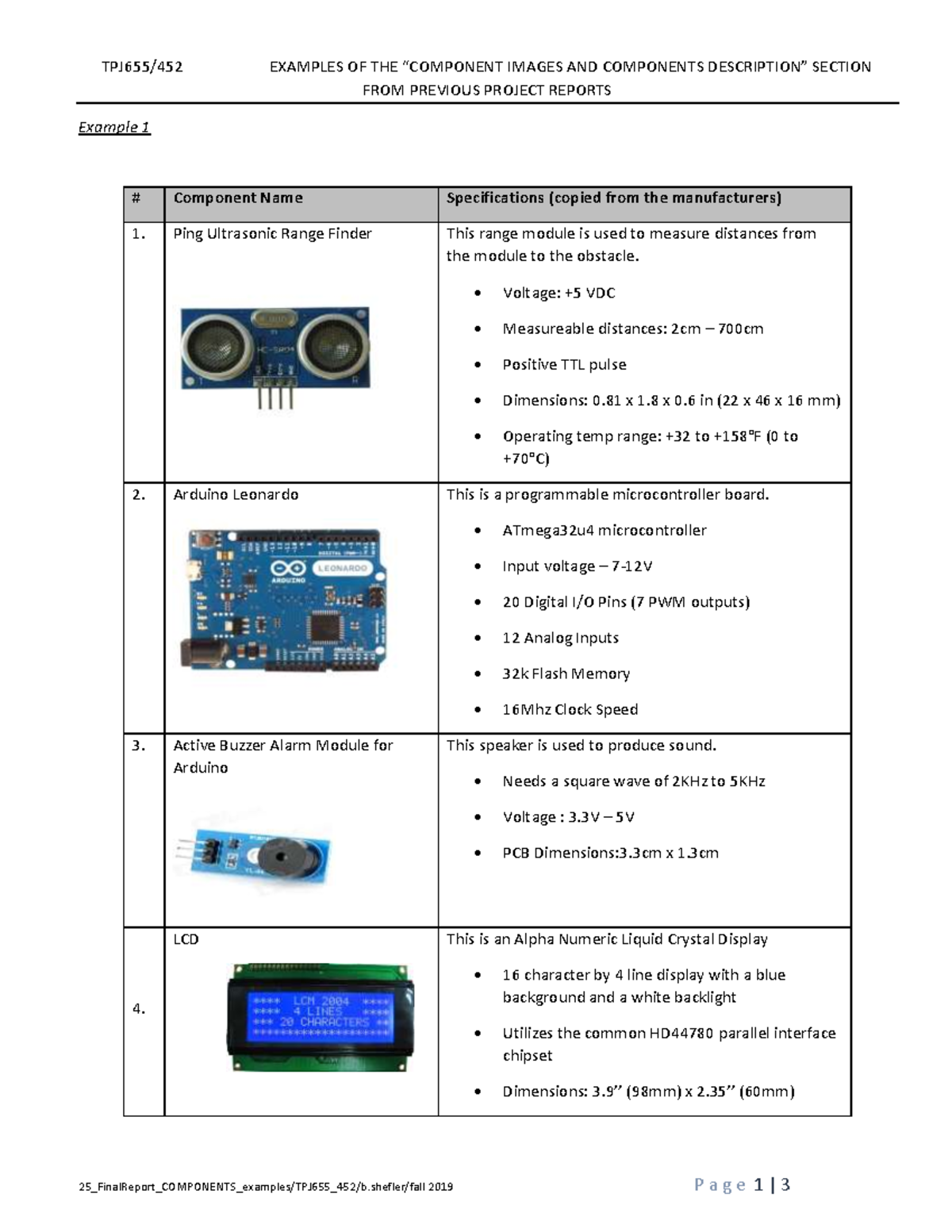 25 Final Report Components examples - 25_FinalReport_COMPONENTS ...