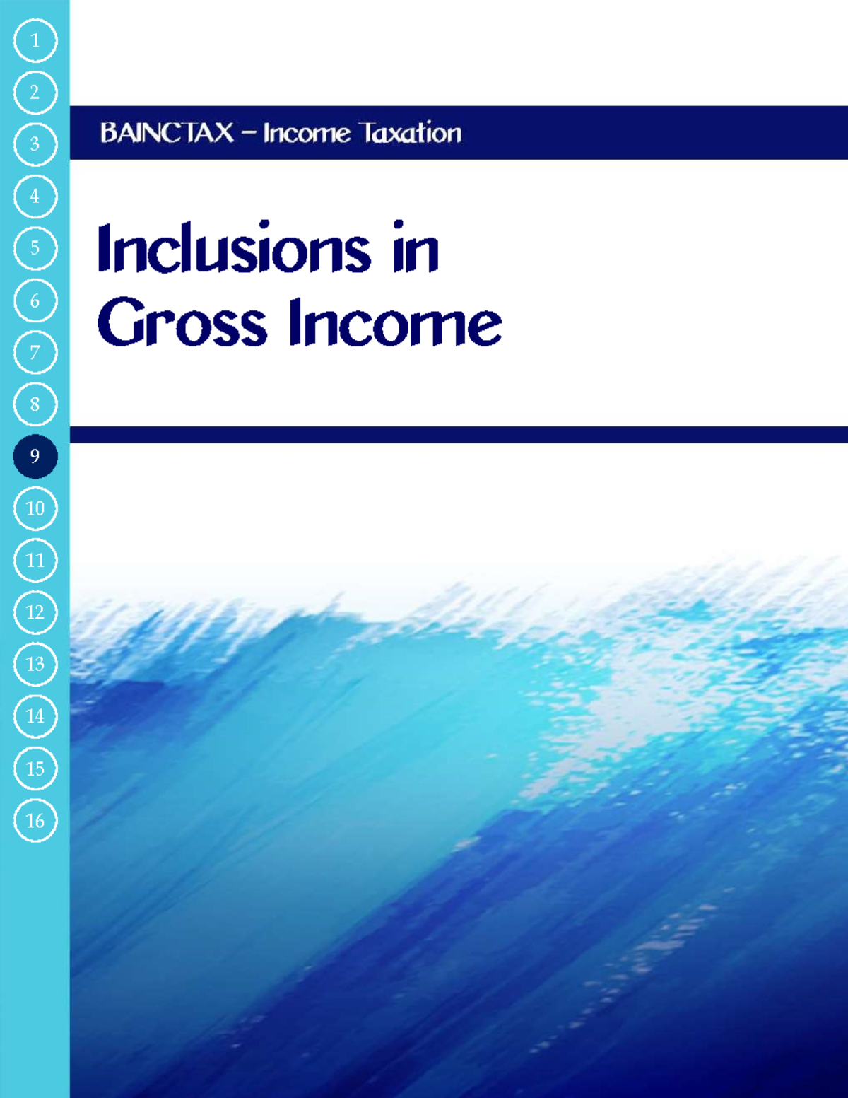 Module 09 - Inclusions in Gross Income - LEARNING OUTCOMES At the end ...