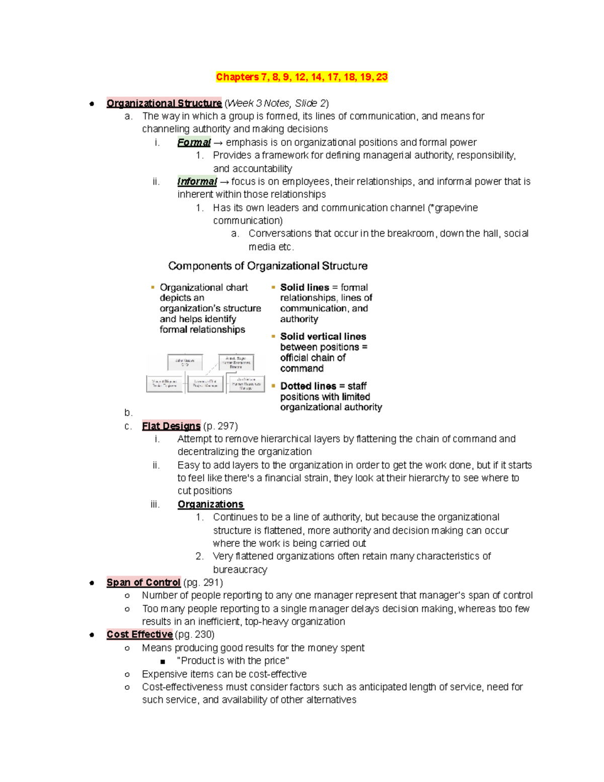 Study Guide Leadership Exam 2 - Chapters 7, 8, 9, 12, 14, 17, 18, 19 ...