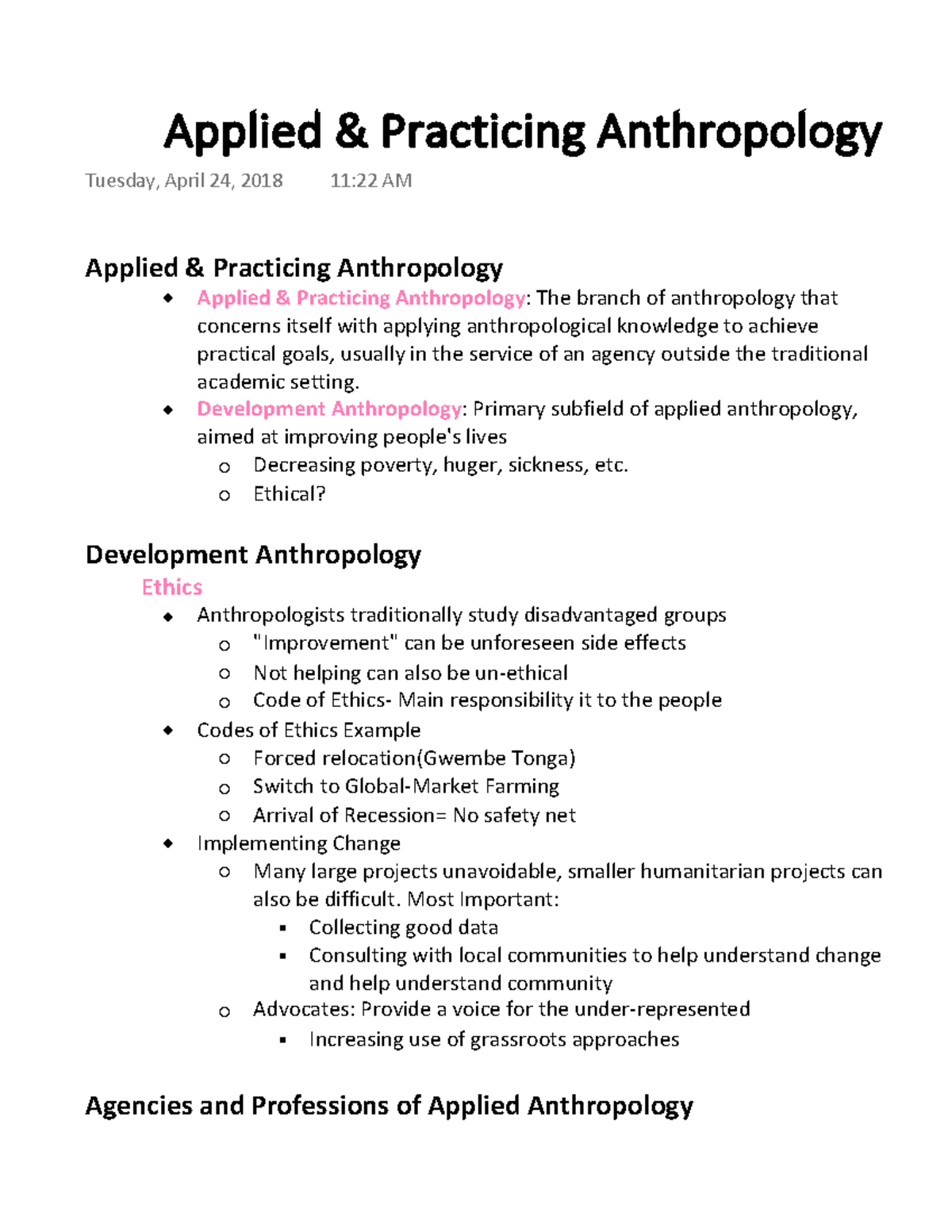 Applied & Practicing Anthropology - Applied & Practicing Anthropology ...