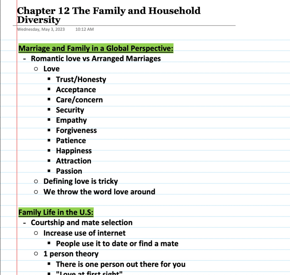 Chapter 12 The Family and Household Diversity - SOC 101 - Studocu