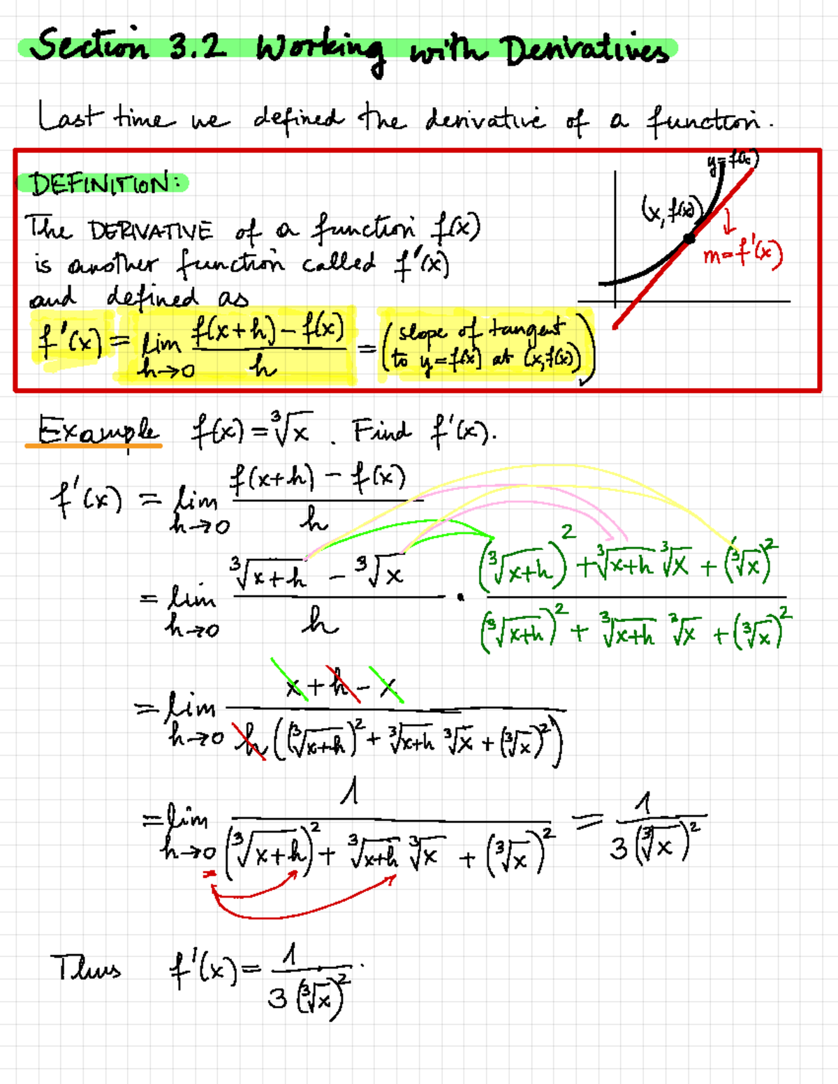 3.2 working with derivatives - Section 3. Working with Derivatives last ...