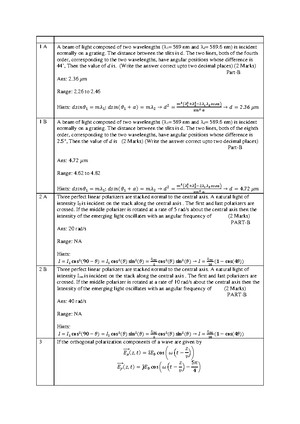 Practice Sheet 6 - Tutorial Class Test Physics of waves (PH11003) Date ...