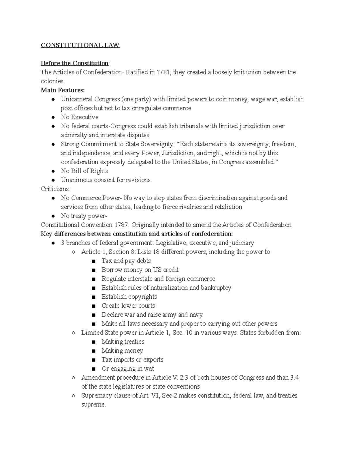 Con Law - Law school con law basic - CONSTITUTIONAL LAW Before the ...