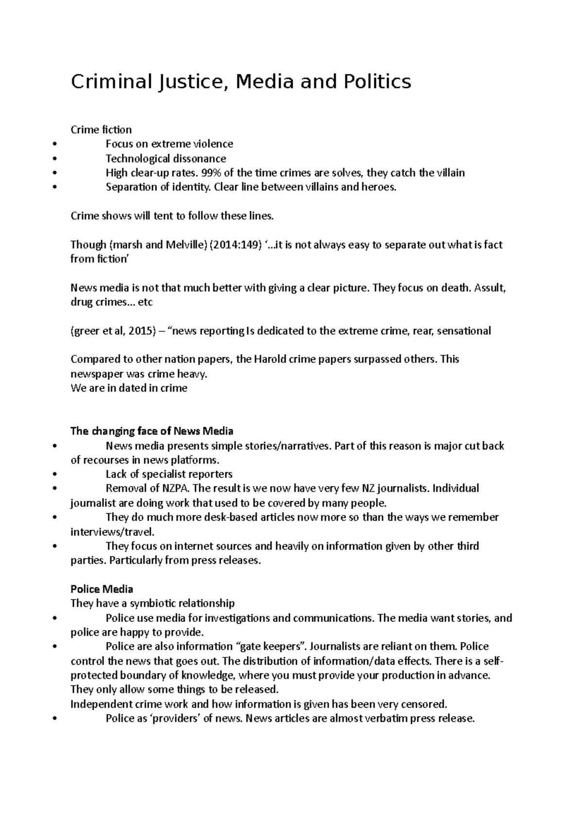 Criminal Justice - Lecture 2 - Criminal Justice, Media and Politics ...