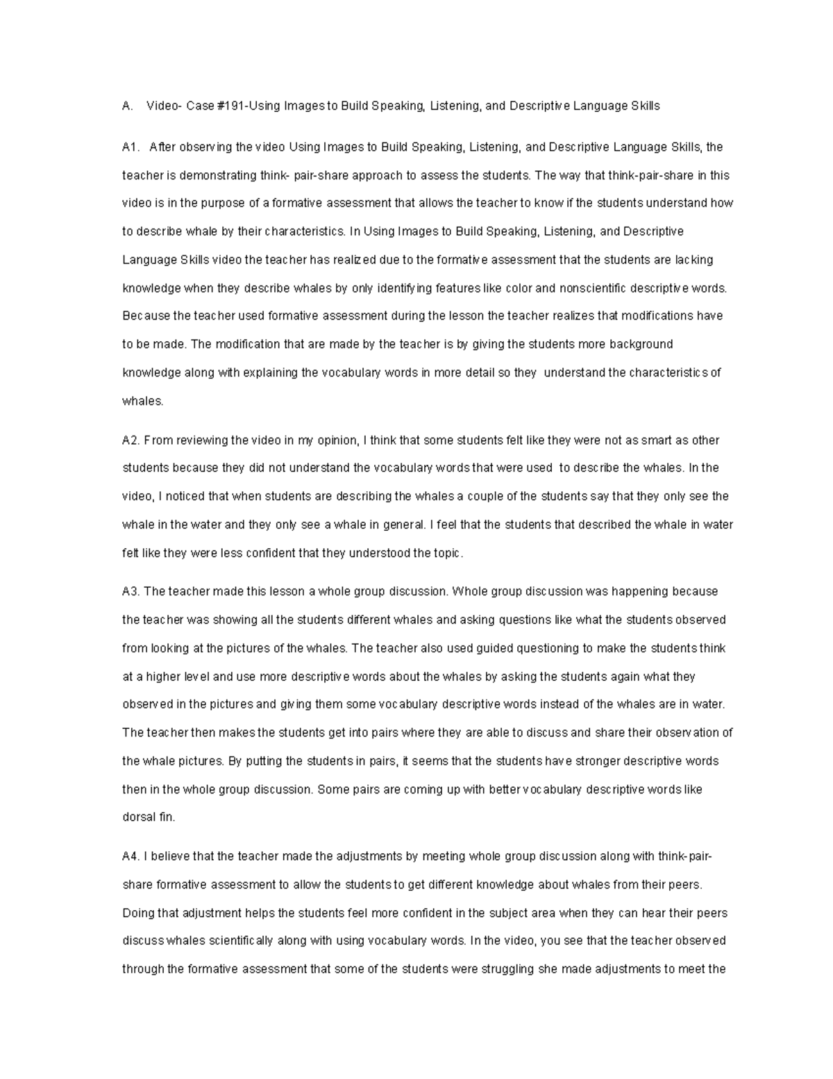 Dgm2 task 1 differatiating Instruction - A. Video- Case #191-Using Images to Build Speaking ...