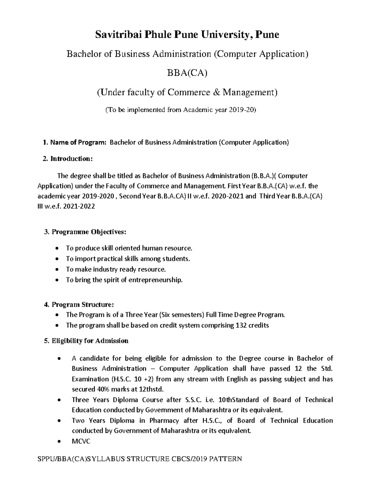 Samruddhi - FOR STUDY - SPPU/BBA(CA)SYLLABUS STRUCTURE CBCS/2019 ...