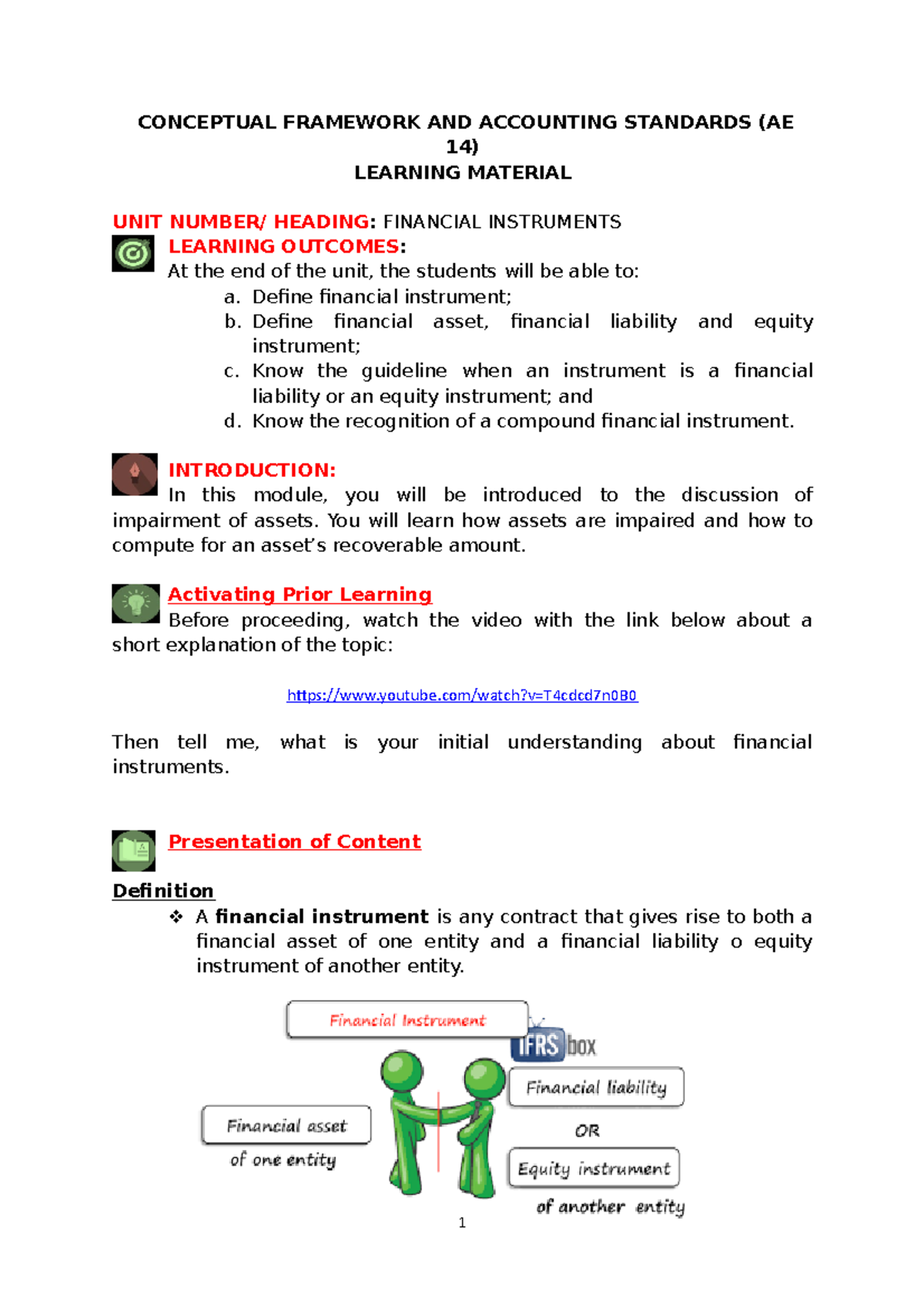 12. financial instruments - CONCEPTUAL FRAMEWORK AND ACCOUNTING ...