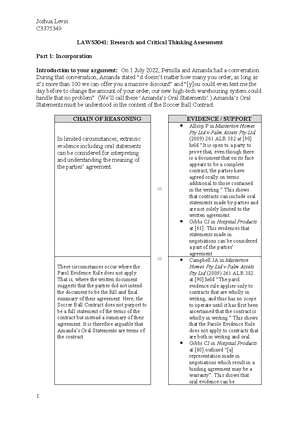 Law Reform Submission - HD Response - SUBMISSIONS TO THE AUSTRALIAN LAW ...