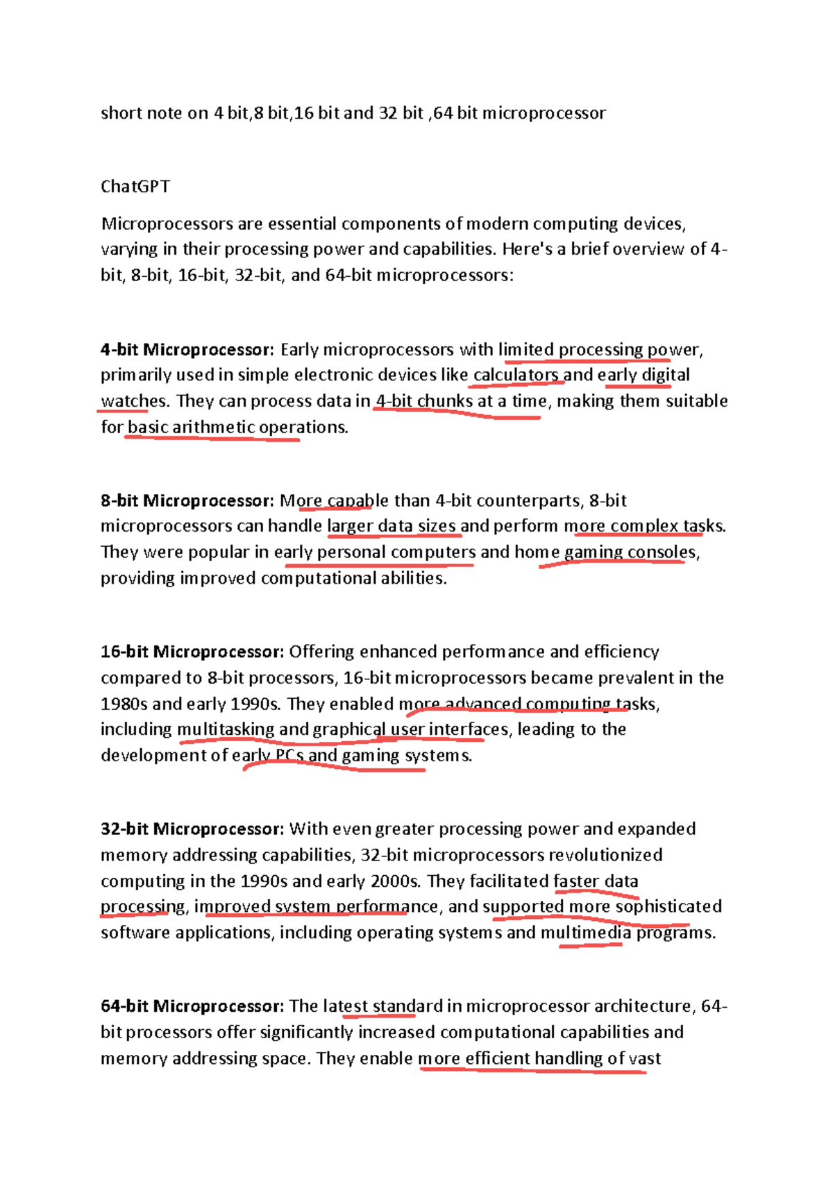 Microprocessor 8086+extra - short note on 4 bit,8 bit,16 bit and 32 bit ...