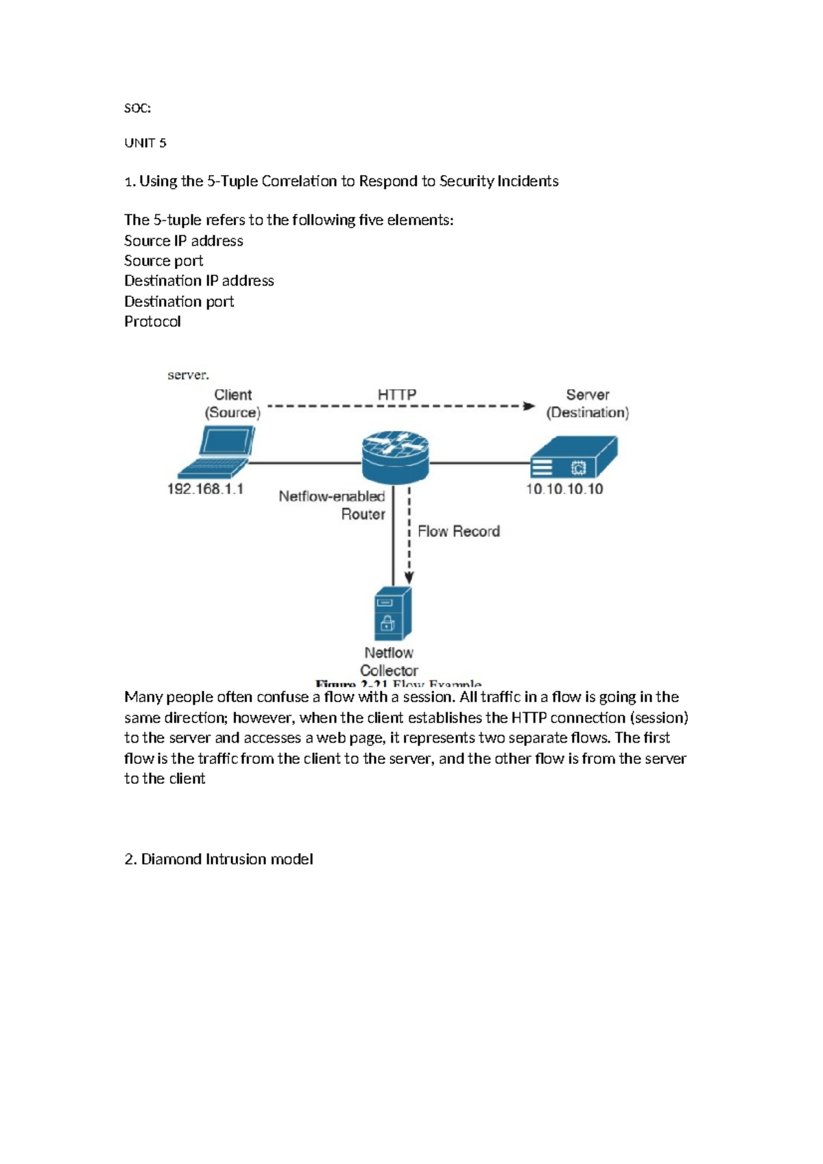 SOC self - SOC: UNIT 5 Using the 5-Tuple Correlation to Respond to ...