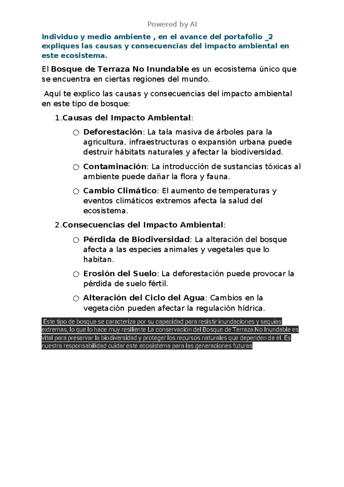 terrazas no inundables - Powered by AI Individuo y medio ambiente , en ...