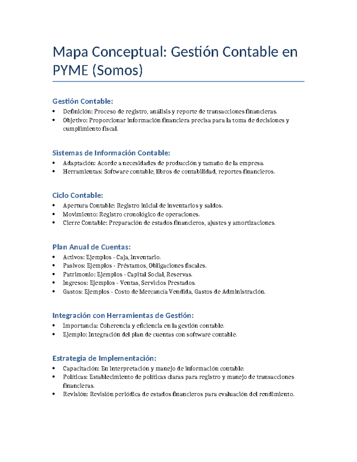 Mapa Conceptual Gestion Contable PYME Somos - Mapa Conceptual: Gestión ...