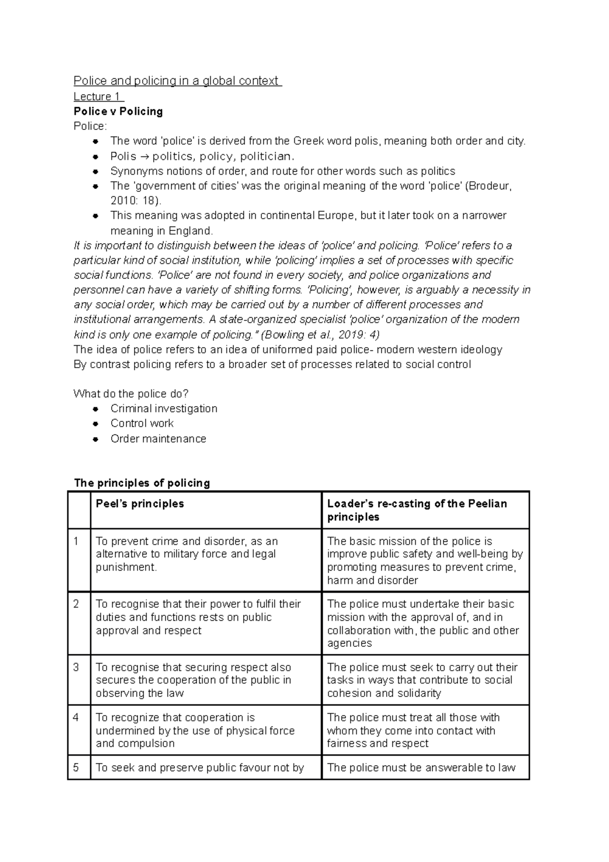 Police and policing in a global context - Polis → politics, policy ...