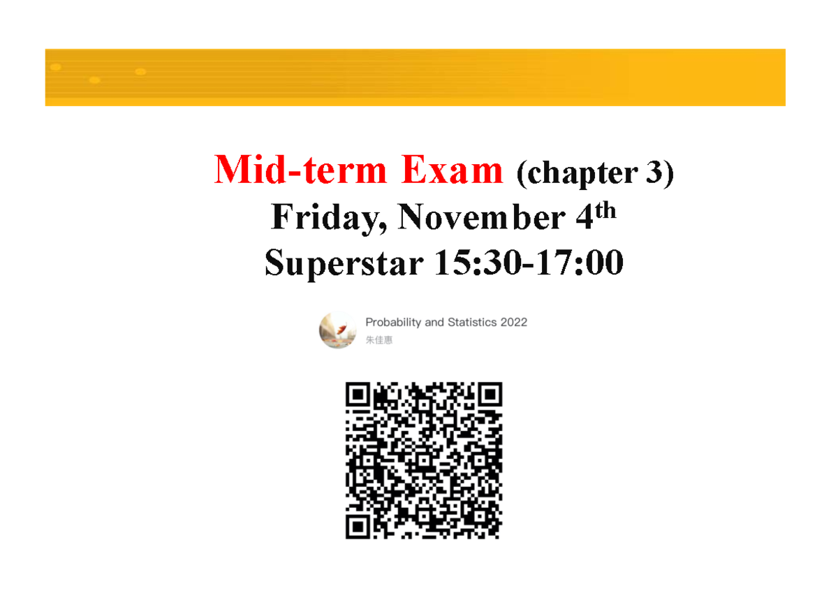 3.6 conditional probability - Mid-term Exam (chapter 3) Friday ...