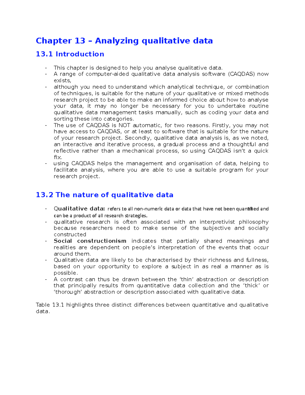 Chapter 13 - Research Methods for Business Students - Chapter 13 ...