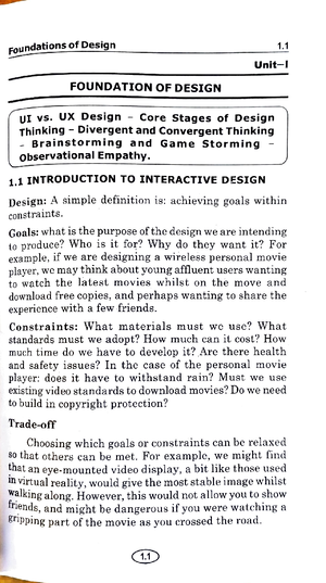 UI AND UX Design UNIT-2 - UI Design 2 FOUNDATIONS OF UI DESIGN UI Principles UI Elements and ...