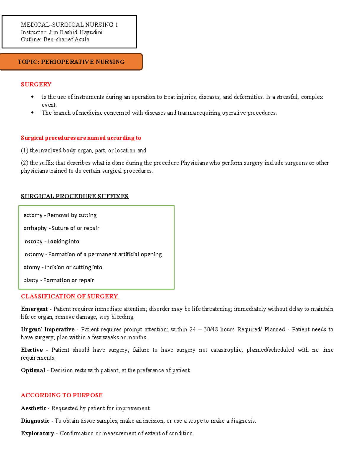 MS Topic 1 - Brunner and Suddarth's Textbook of Medical-Surgical ...