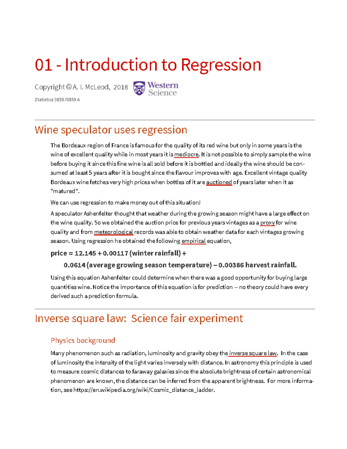 01-Introduction Regression Sept14 - 01 - Introduction to Regression ...