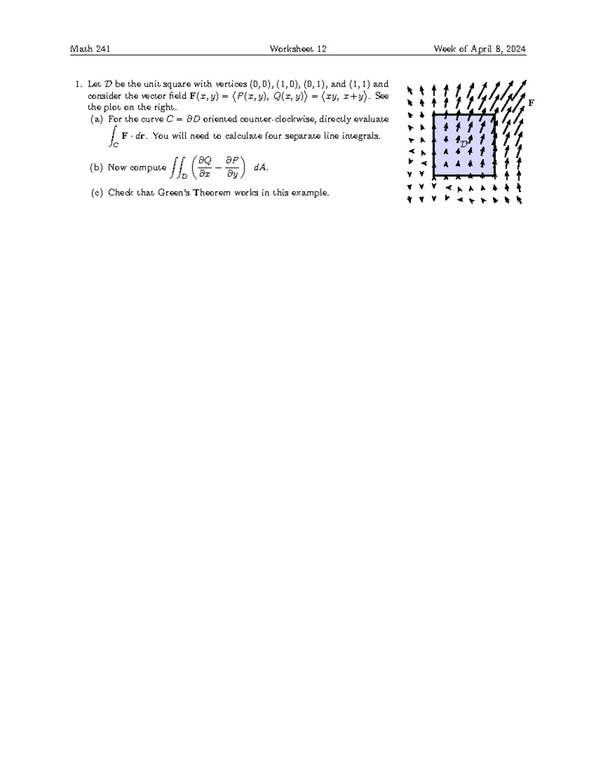 241 spring 24 WS week 12 - Math 241 Worksheet 12 Week of April 8, 2024 ...