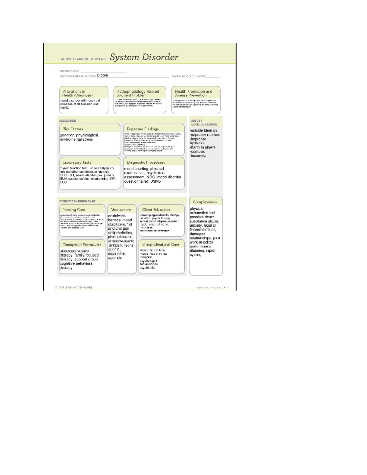 Bipolar ATI Template - NURS 370 - Studocu
