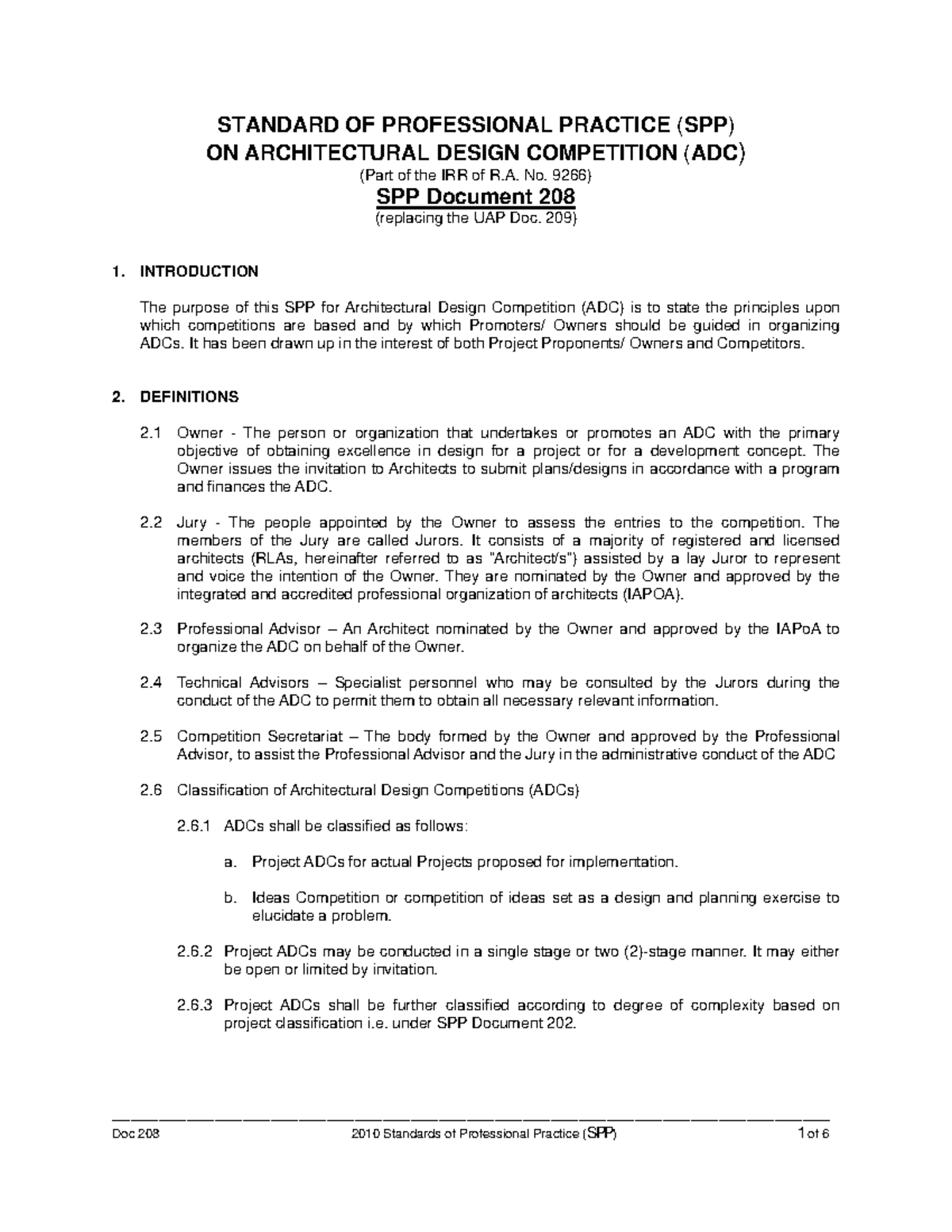 SPP Doc 208: Architectural Design Competition - - Studocu