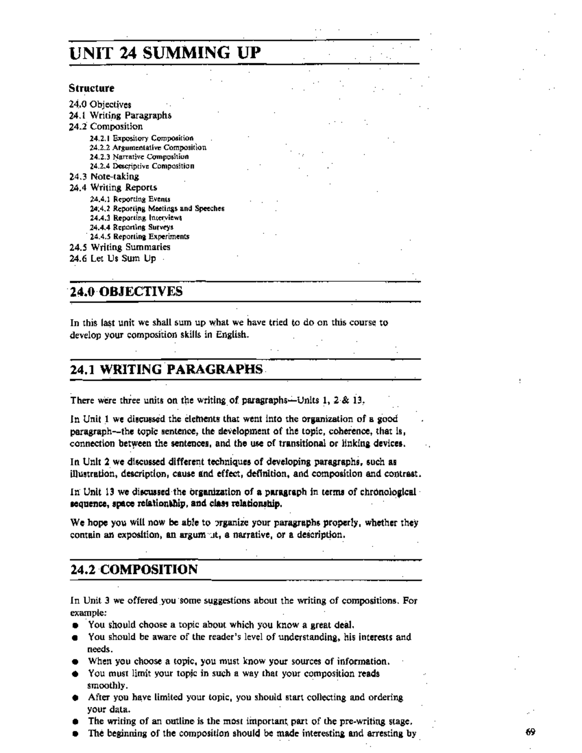 FEG02 Unit-24 - Unit 24 - UNIT 24 SUMMING U P ####### Structure 24 ...