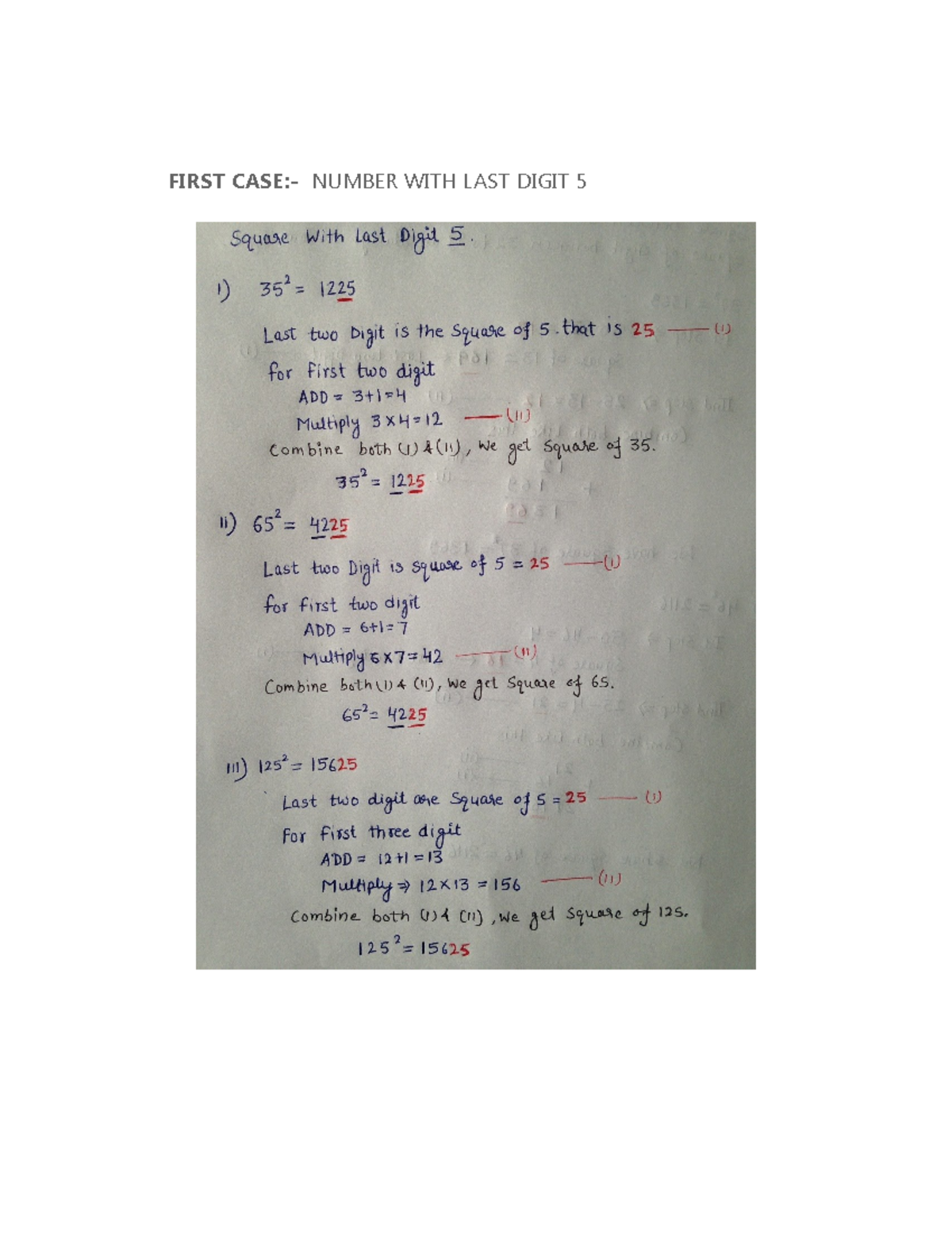 Speed Maths Notes - Square - Practical VII: Speed and Power Training ...