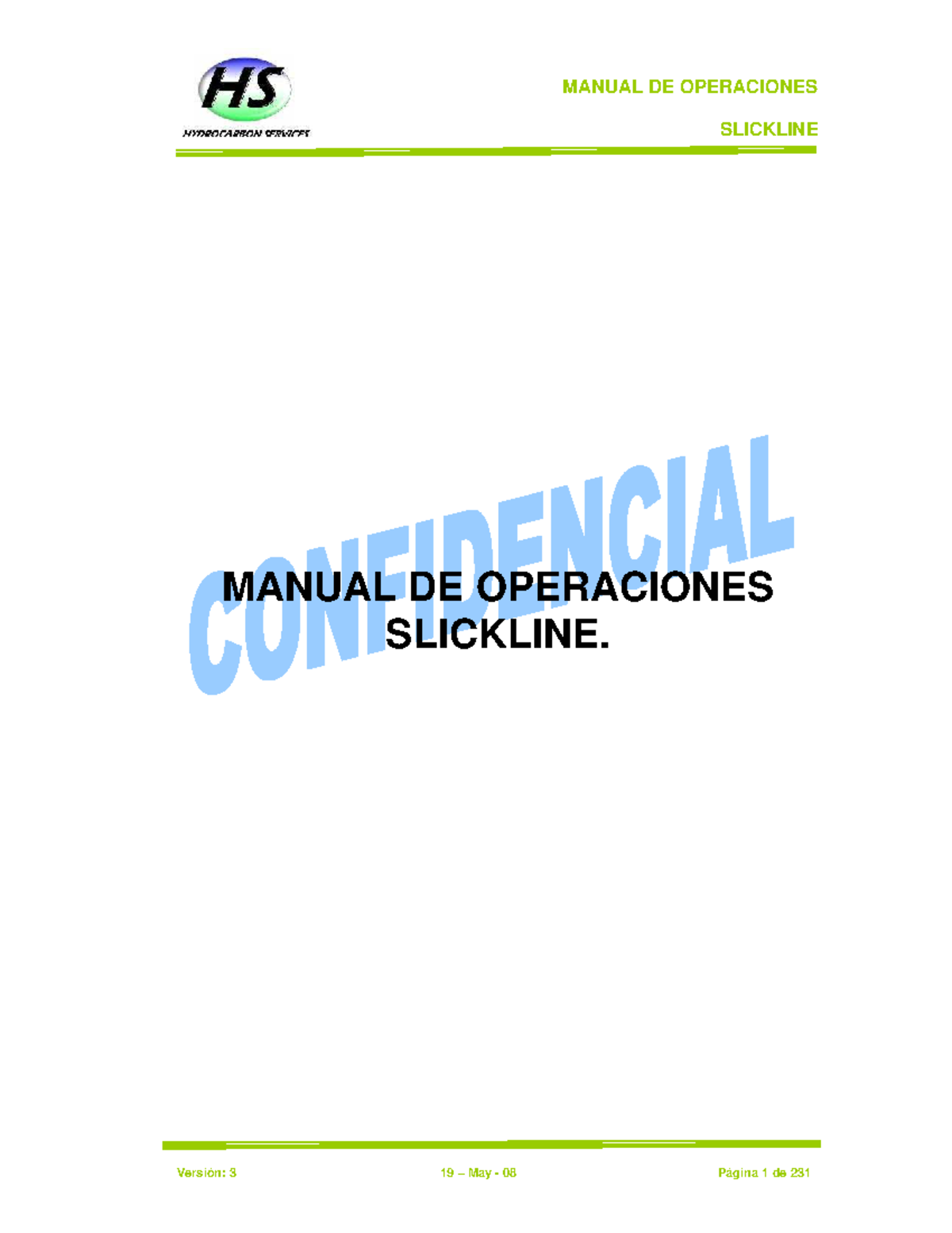 Manual DE Operaciones Slickline Manual D - SLICKLINE MANUAL DE ...