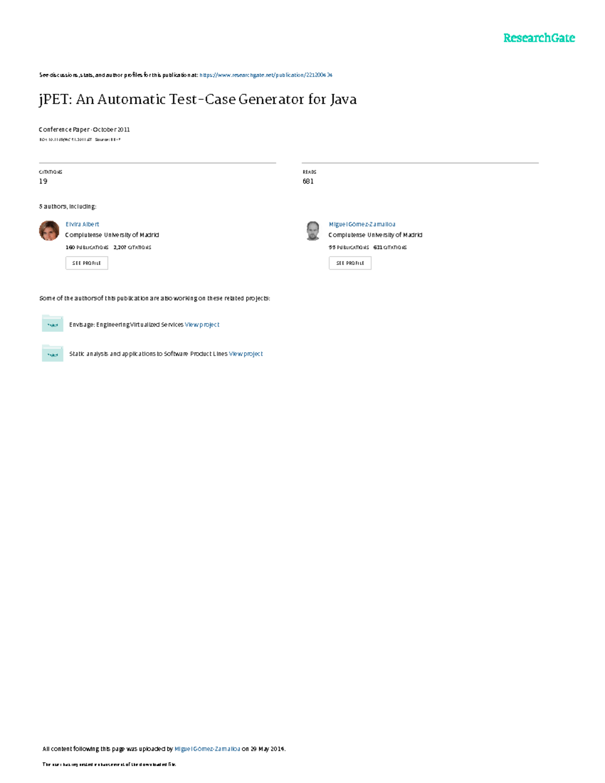J PET An Automatic Test-Case Generator for Java - See discussions ...
