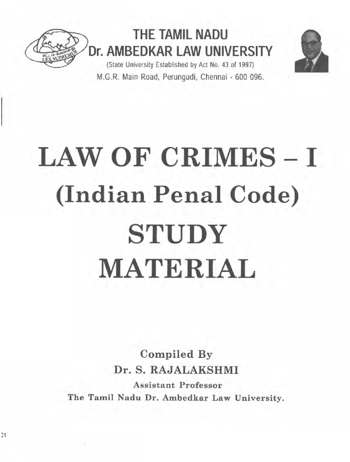 33 Law of Crimes-I(Indian Penal Code)-study notes - Introduction To ...