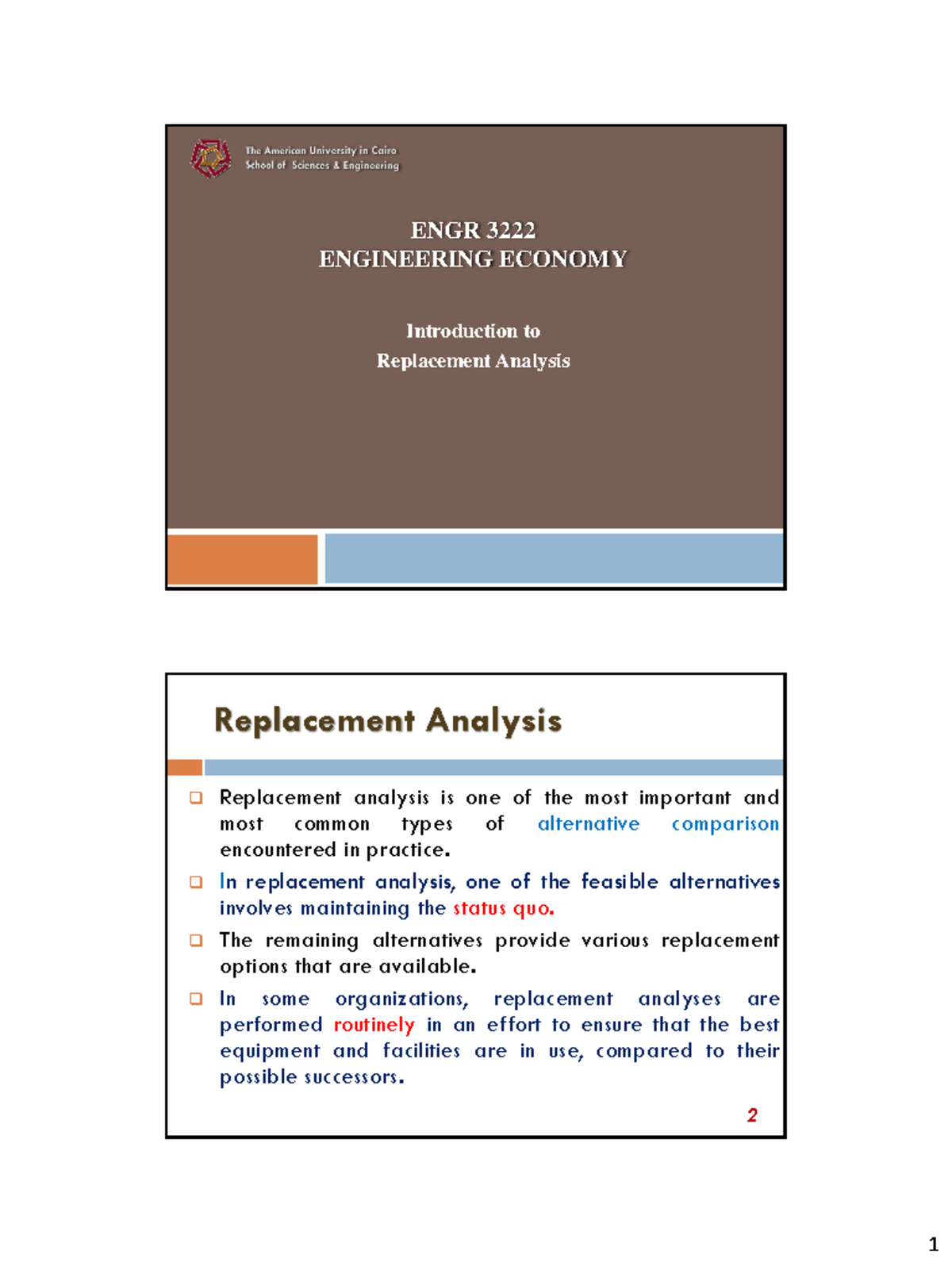 14 Introduction To Replacement Analysis Warning Tt Undefined Function 32 Engr 3222