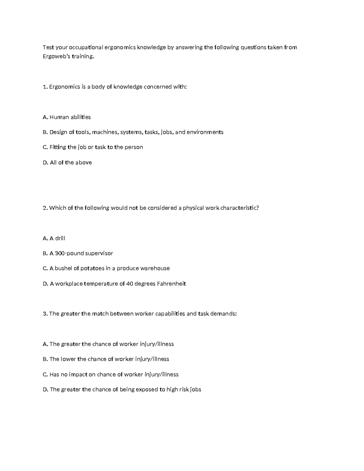 456418870-MCQ-on-Ergonomics contoh soalan MCQ - Test your occupational ...