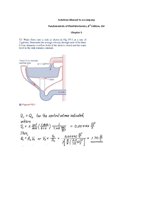 4 - munson's si version ch4 - fluid mechanics - Solutions Manual to accompany Fundamentals of ...