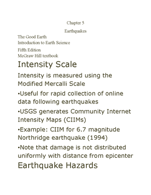Checkpoint questions Chapter 12 - The Good Earth Introduction to Earth ...
