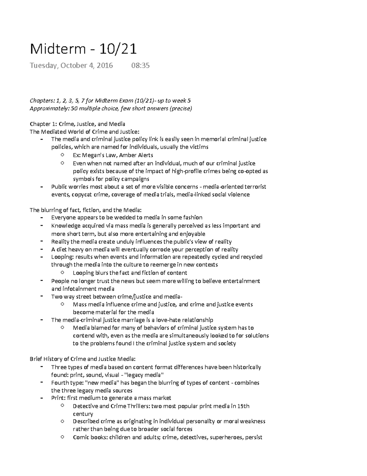 Midterm study guide soci 2925 - Warning: TT: undefined function: 32 Warning: TT: undefined ...