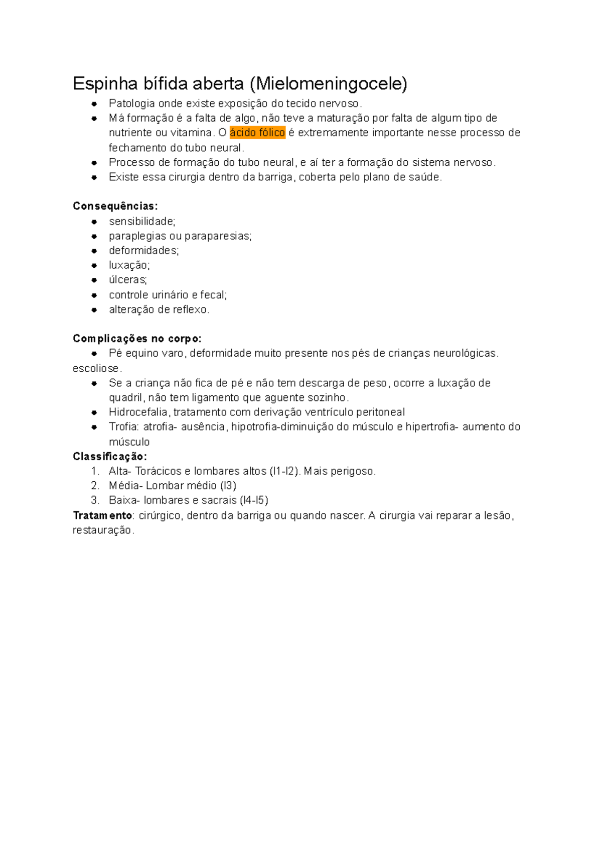 Espinha bífida aberta (Mielomeningocele) - Espinha bífida aberta ...