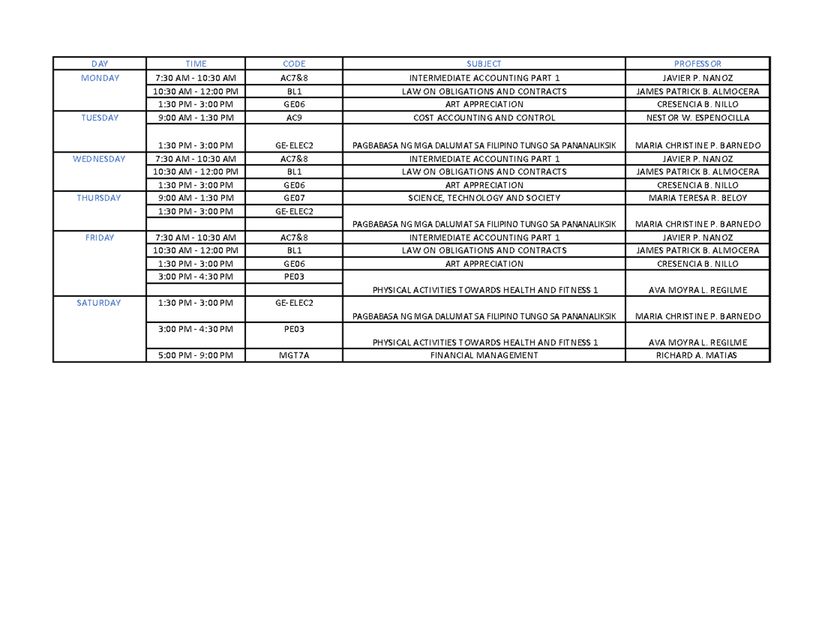 BSA-301A - Lecture notes 1 and Questions and answers and activity - DAY ...