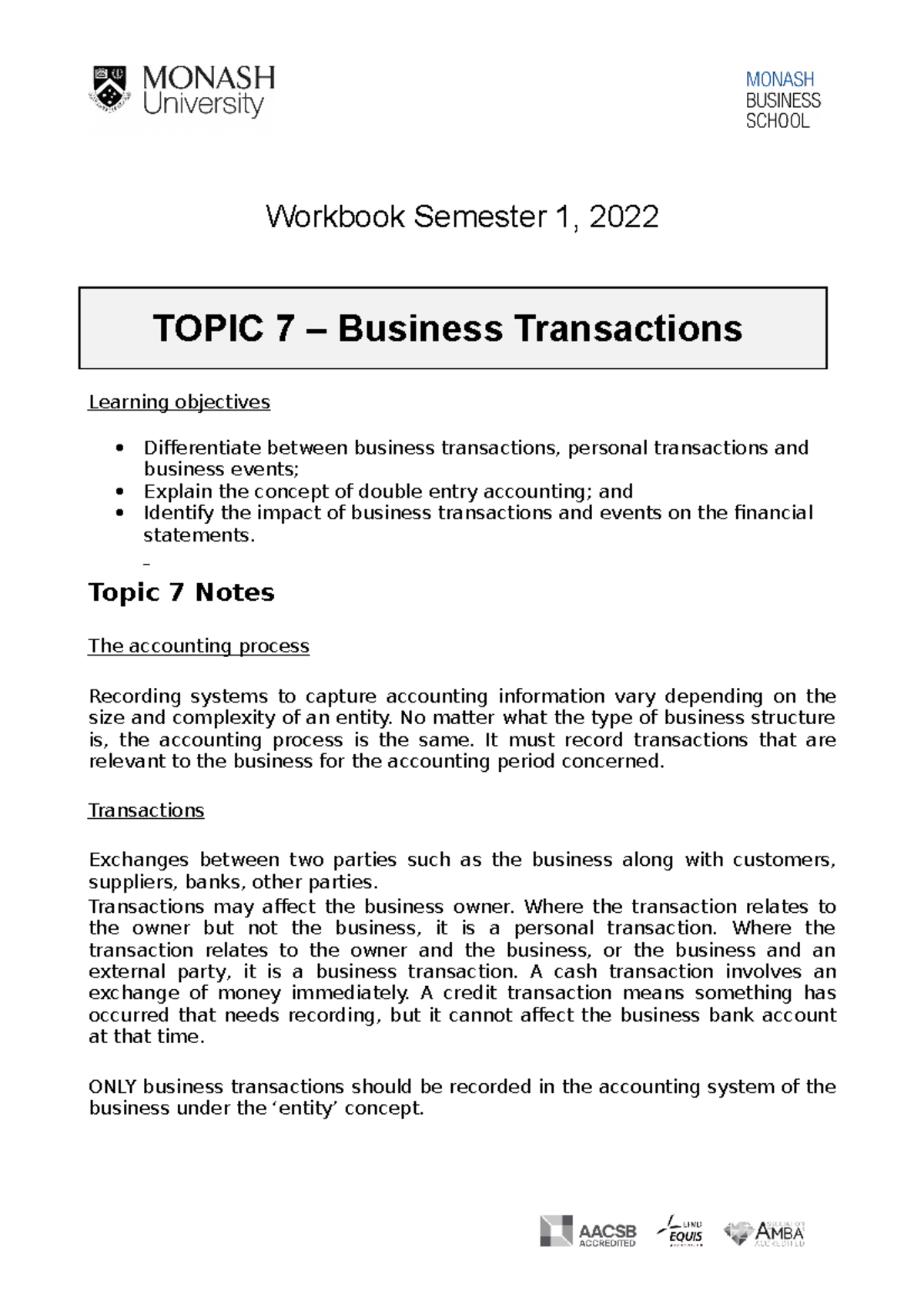 Workbook Topic 7 practice questions for in class - Workbook Semester 1 ...