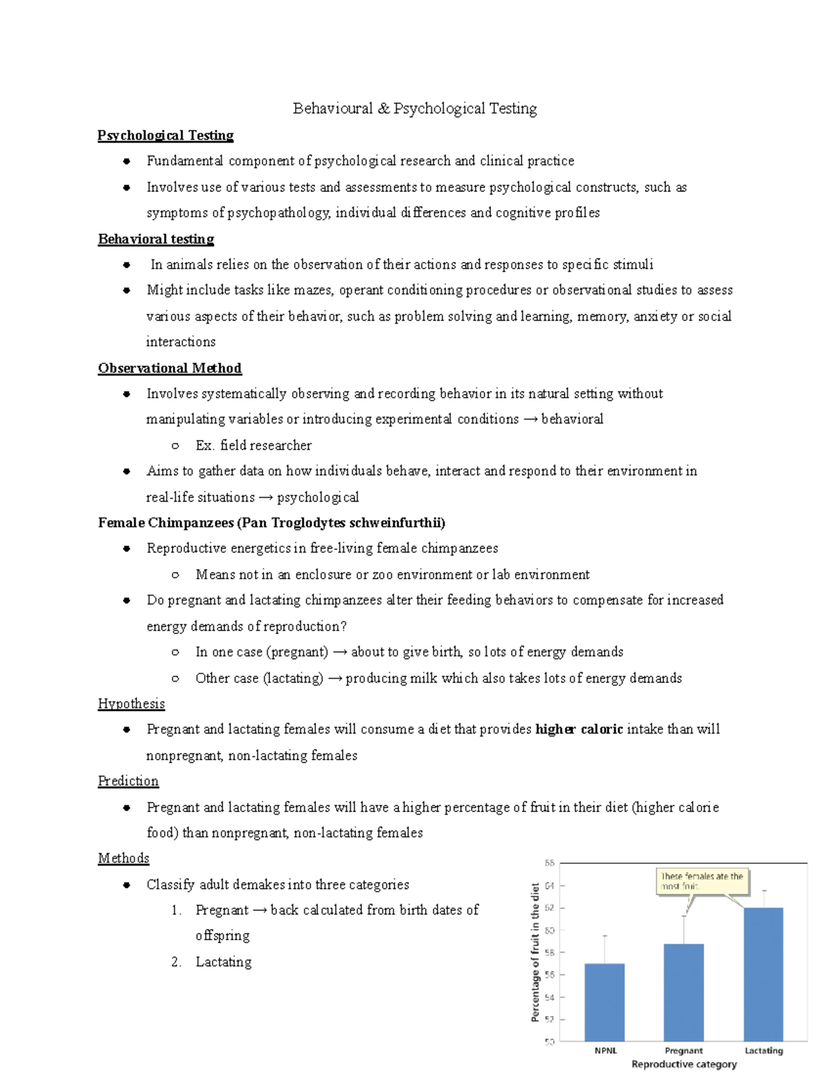 Behavioural & Psychological Testing - Behavioural & Psychological ...