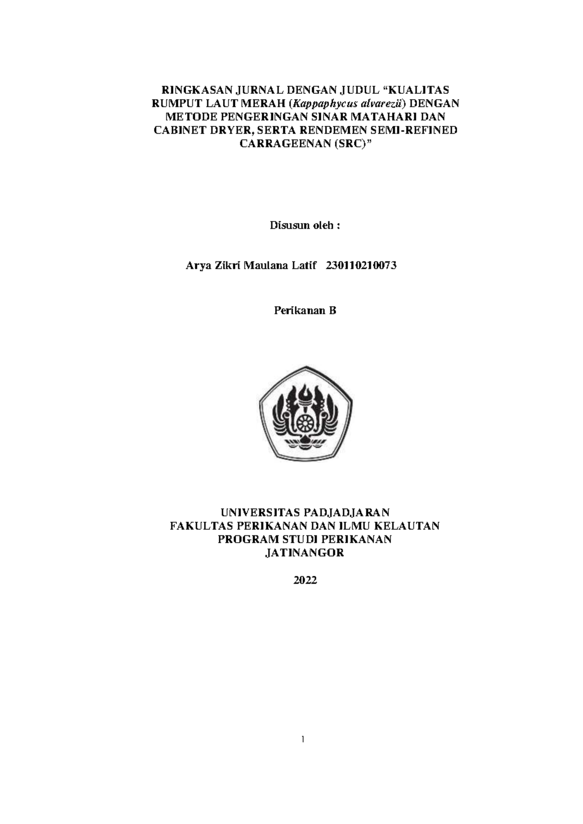 073 Arya Ringkasan jurnal tphp 1 - RINGKASAN JURNAL DENGAN JUDUL ...