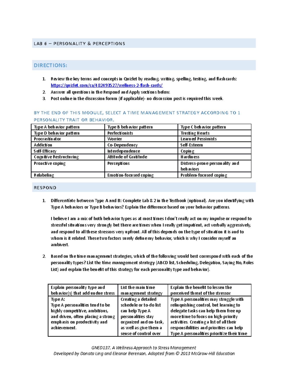 GNED 137 - Lab 6 - Lab questions and possible answers according to the ...