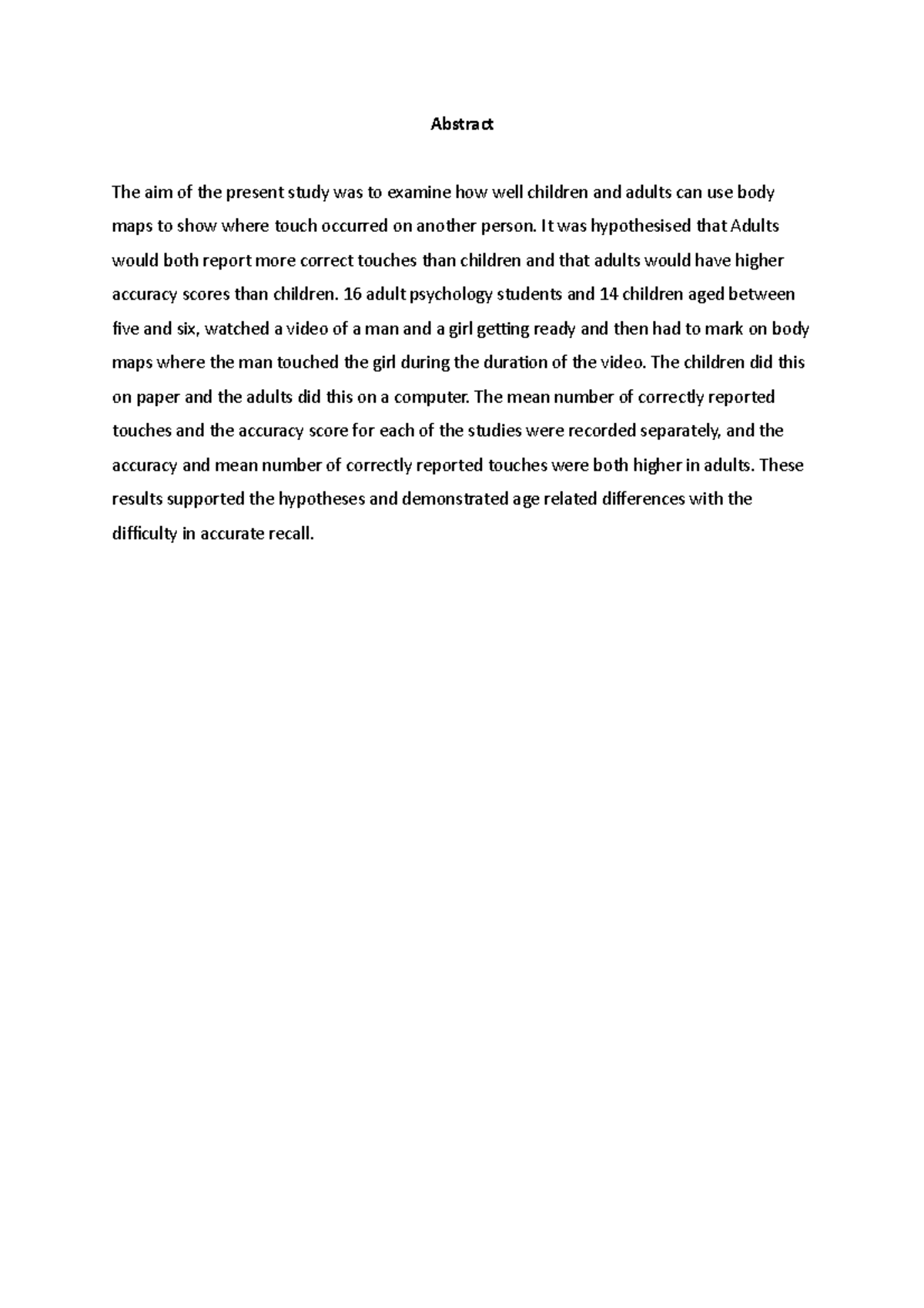 Abstract - Abstract The aim of the present study was to examine how ...
