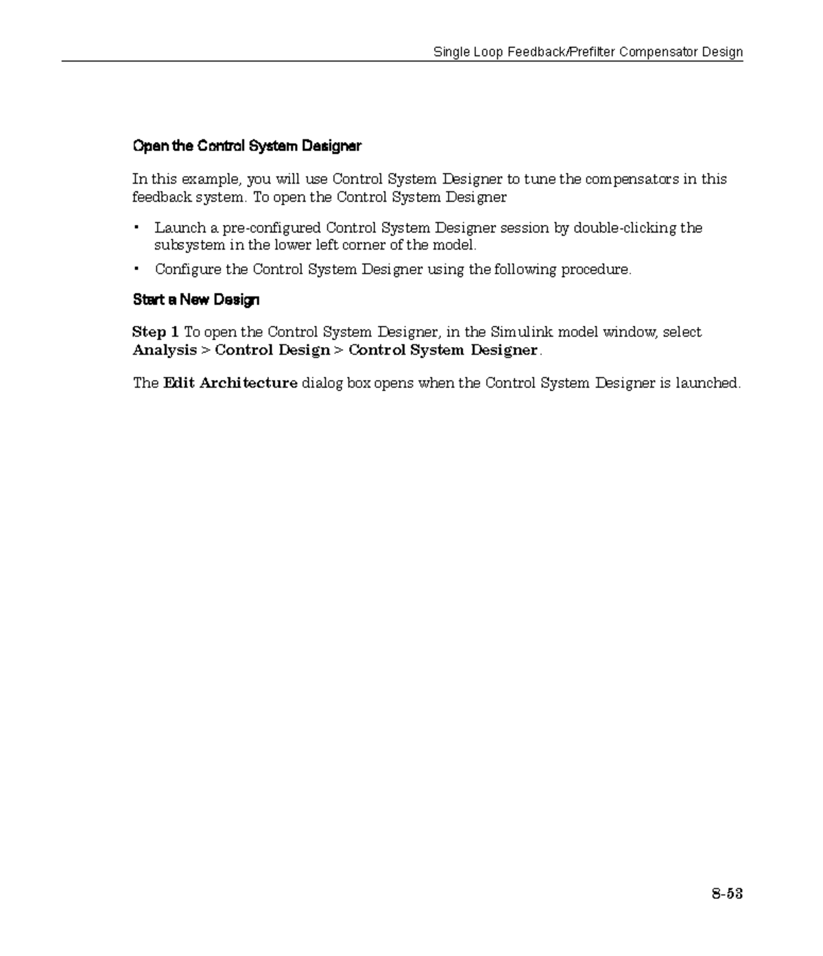 Simulink Control Design 85 Open The Control System Designer In This