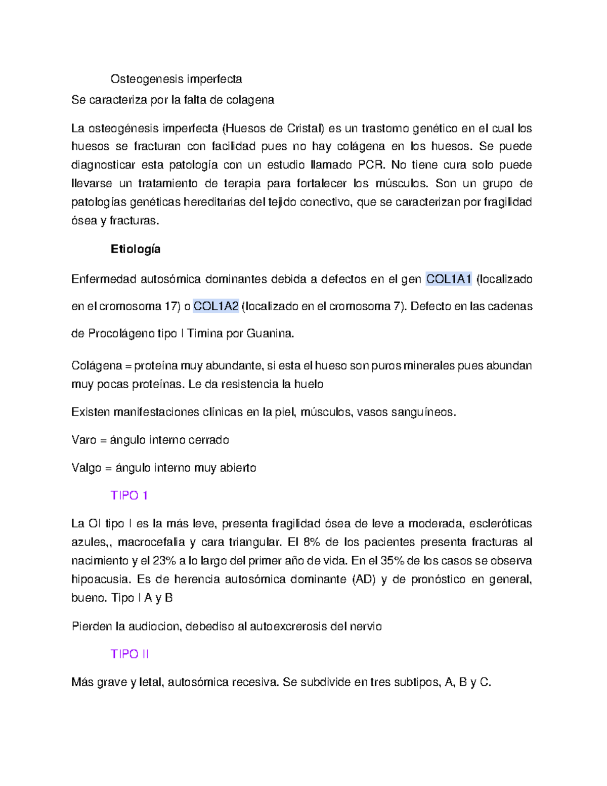 Osteogenesis imperfecta - Se puede diagnosticar esta patología con un ...