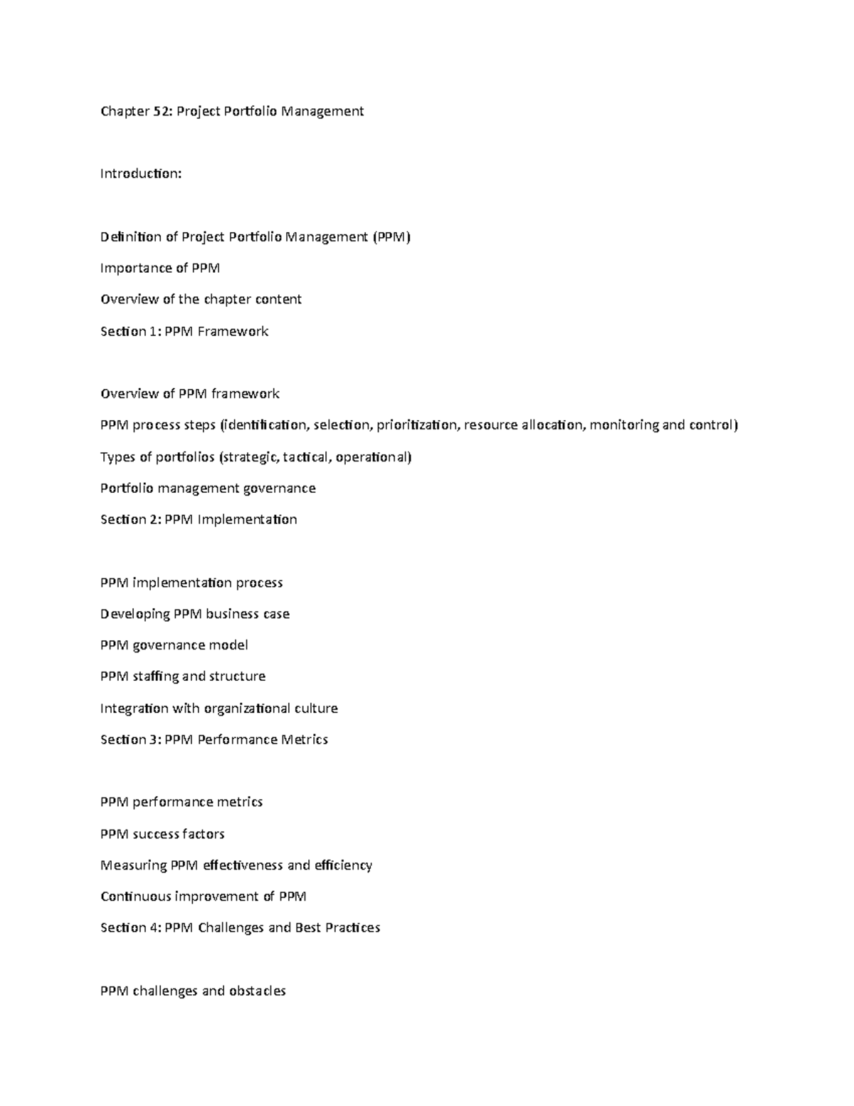 Risk management module 13 - Chapter 52: Project Portfolio Management ...