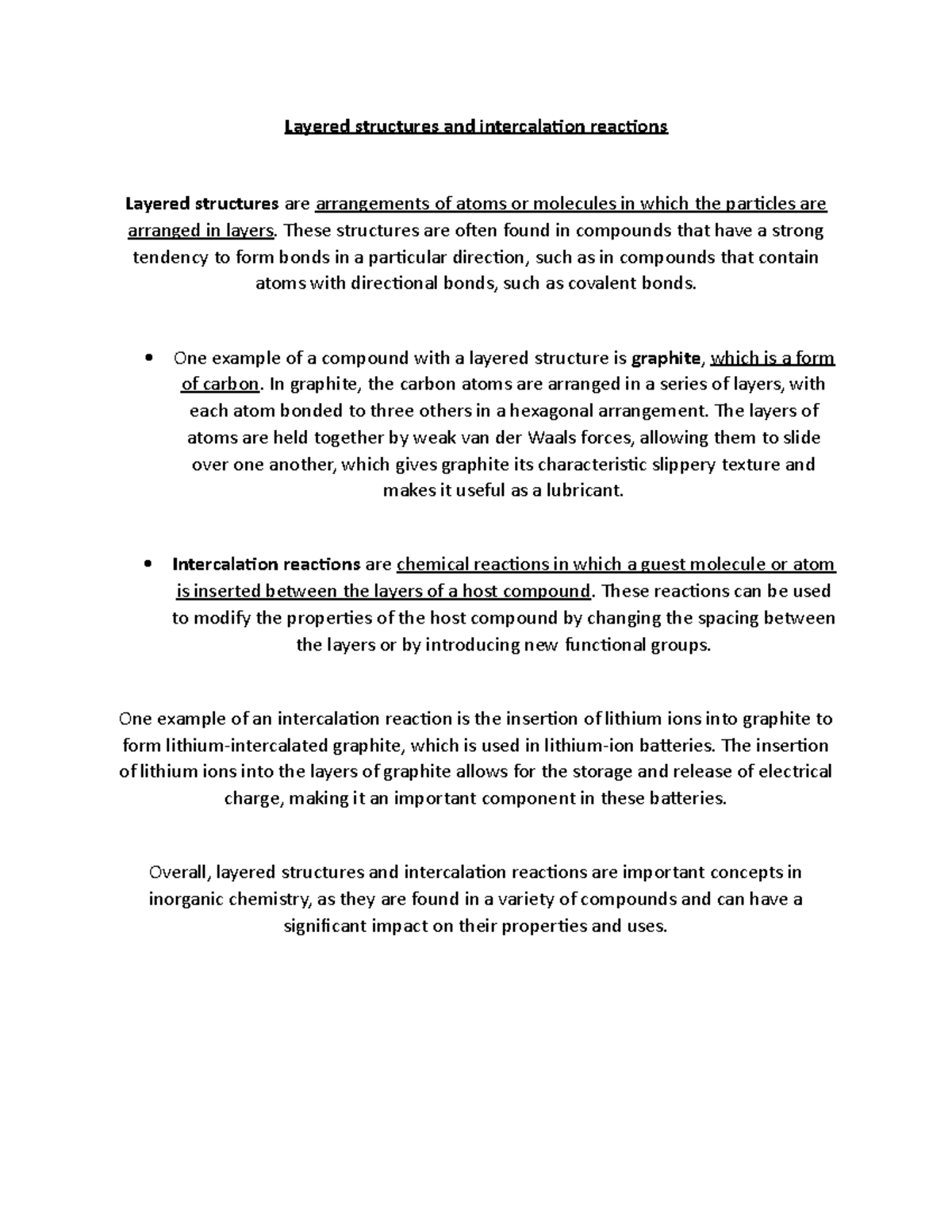 Document 87 (55) - Layered structures and intercalation reactions for ...